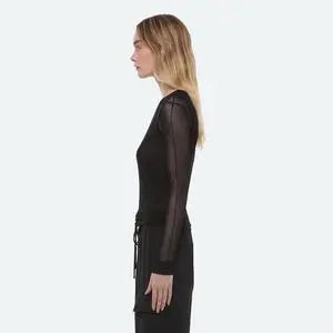 Helmut Lang Layered Mesh Top - Black