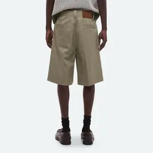 Helmut Lang Chino Pleated Shorts - Vetiver
