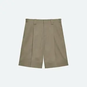 Helmut Lang Chino Pleated Shorts - Vetiver