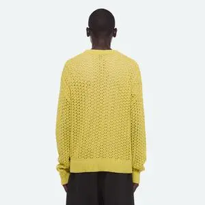 Helmut Lang Netted Crewneck Sweater - Chartreuse