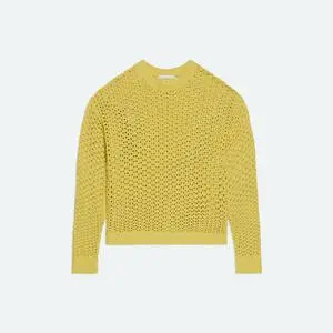 Helmut Lang Netted Crewneck Sweater - Chartreuse