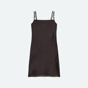 Helmut Lang Airy Voile Slip Mini Dress - Bistre
