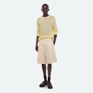Helmut Lang Sheer Voile Crewneck Top - Yellow