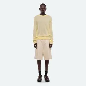Helmut Lang Sheer Voile Crewneck Top - Yellow