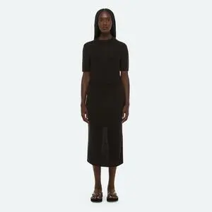 Helmut Lang Sheer Layered Midi Skirt