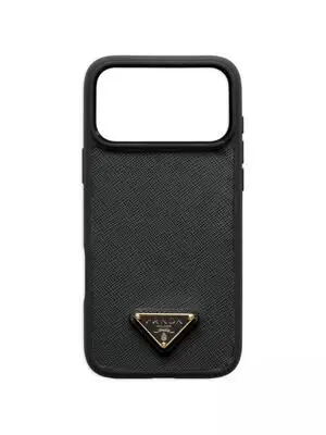 Prada Leather Iphone 17 Pro Case - Black