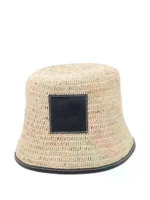 Jacquemus Le Bob Soli Raffia Bucket Hat - Neutrals