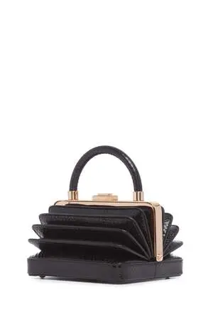 Gabriela Hearst Diana Bag In Snakeskin - Black