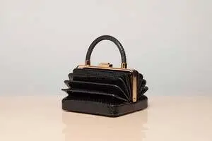 Gabriela Hearst Diana Bag In Snakeskin - Black