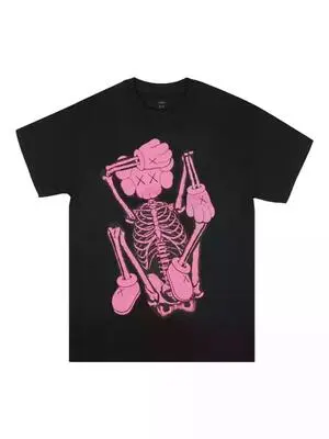 KAWS Skeleton-print T-shirt - Black