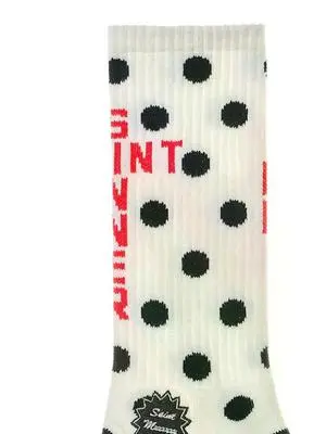 SAINT MXXXXXX Polka-dot Crew Socks - Neutrals