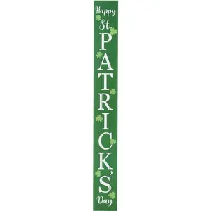 GLITZHOME 60"l Wooden St. Patrick's Porch Sign - Green