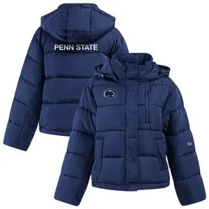 HYPE AND VICE Penn State Nittany Lions Full-zip Puffer Jacket - Navy