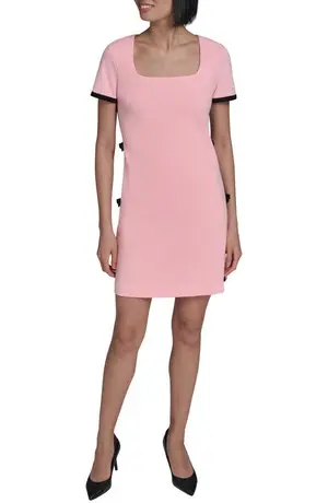 Karl Lagerfeld Bow Shift Dress - Almond Blossom Black