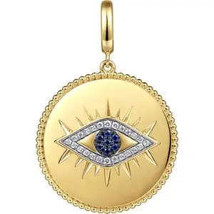 GABRIEL & CO. Diamond And Sapphire Evil Eye Charm - Gold
