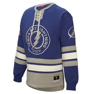 Mitchell & Ness Tampa Bay Lightning Heritage Lace-up Pullover Sweatshirt