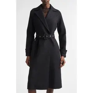 Dolce & Gabbana Belted Tweed Trench Coat