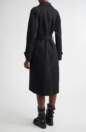 Dolce & Gabbana Belted Tweed Trench Coat