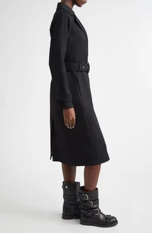 Dolce & Gabbana Belted Tweed Trench Coat