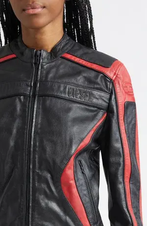 DIESEL® L-ovable Leather Biker Jacket
