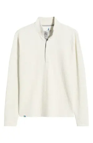 Johnnie-o Ransel Quarter Snap Placket Pullover - Cream