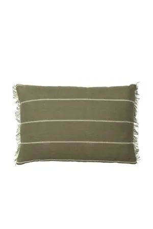 FERM LIVING Calm Rectangular Cushion - Olive & Off-white