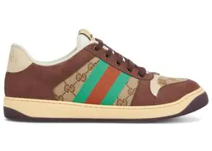 Gucci Screener Gg Canvas Sneakers - Beige/dark Brown