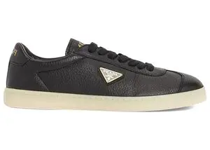Prada Lane Deerskin Leather Sneaker - Black