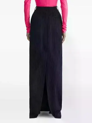 MUGLER Pinstripe Slit Skirt