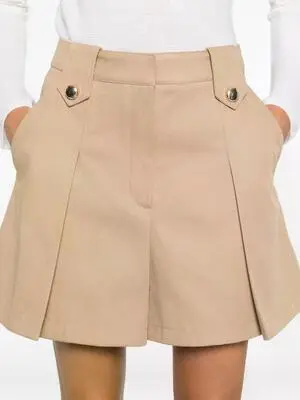 Maje Pleated Buttoned Shorts
