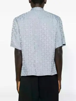 Sandro Square Cross Loose-fit Shirt - Blue