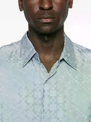 Sandro Square Cross Loose-fit Shirt - Blue