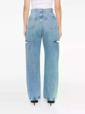 MAISON MARGIELA Cut-out Wide-leg Jeans - Blue
