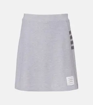 Thom Browne 4-bar Cotton Miniskirt