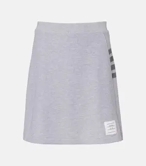 Thom Browne 4-bar Cotton Miniskirt - Grey