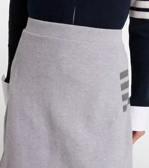 Thom Browne 4-bar Cotton Miniskirt - Grey