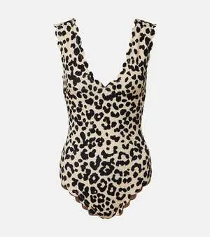 Marysia Charleston Leopard-print Swimsuit - Beige