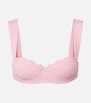 Marysia North Scalloped Bikini Top - Pink