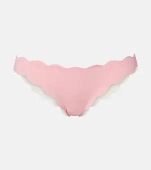 Marysia Antibes Scalloped Bikini Bottom - Pink