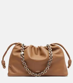 Loewe Flamenco Large Leather Shoulder Bag - Brown