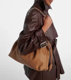 Loewe Flamenco Large Leather Shoulder Bag - Brown