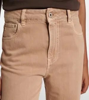 Ag Straight Leg Jeans - Beige