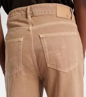 Ag Straight Leg Jeans - Beige