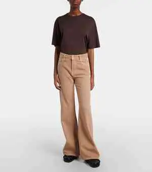 Ag Straight Leg Jeans - Beige