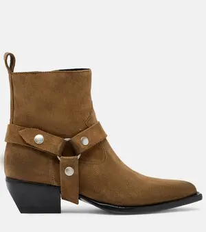 GOLDEN GOOSE Debbie Low Suede Ankle Boots - Brown