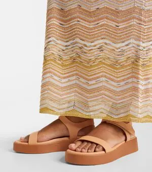 ANCIENT GREEK SANDALS Leather Platform Sandals - Beige