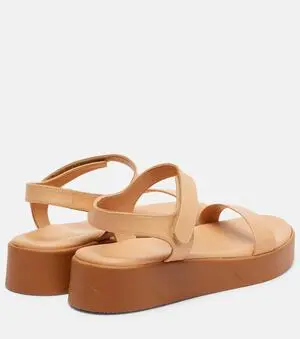 ANCIENT GREEK SANDALS Leather Platform Sandals - Beige