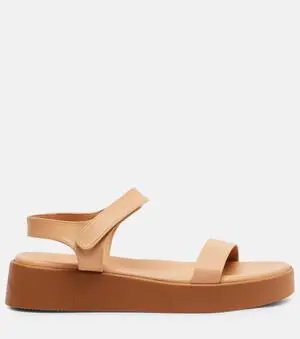 ANCIENT GREEK SANDALS Leather Platform Sandals - Beige
