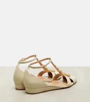 Chloé Embellished Leather Flats