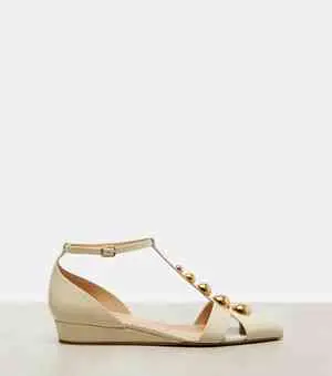 Chloé Embellished Leather Flats